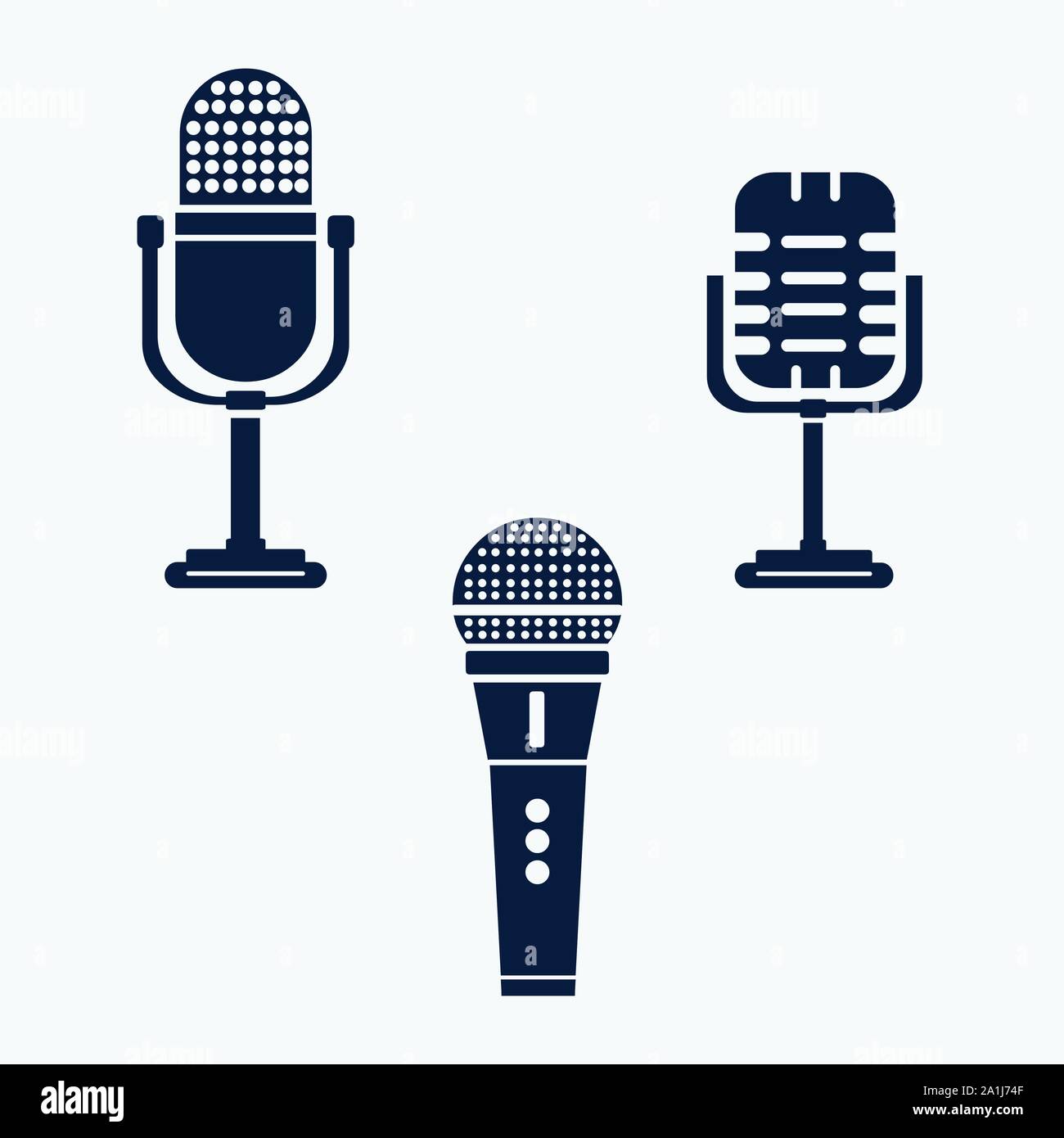 microphone icons vector illustration set Stock Vector Image & Art - Alamy