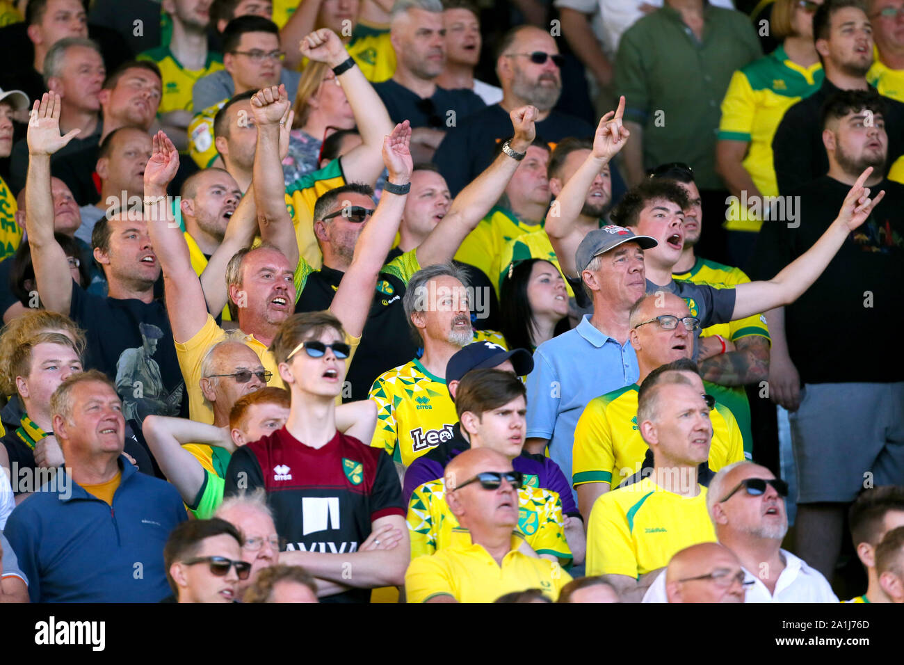 Norwich fans in stands hi-res stock photography and images - Alamy