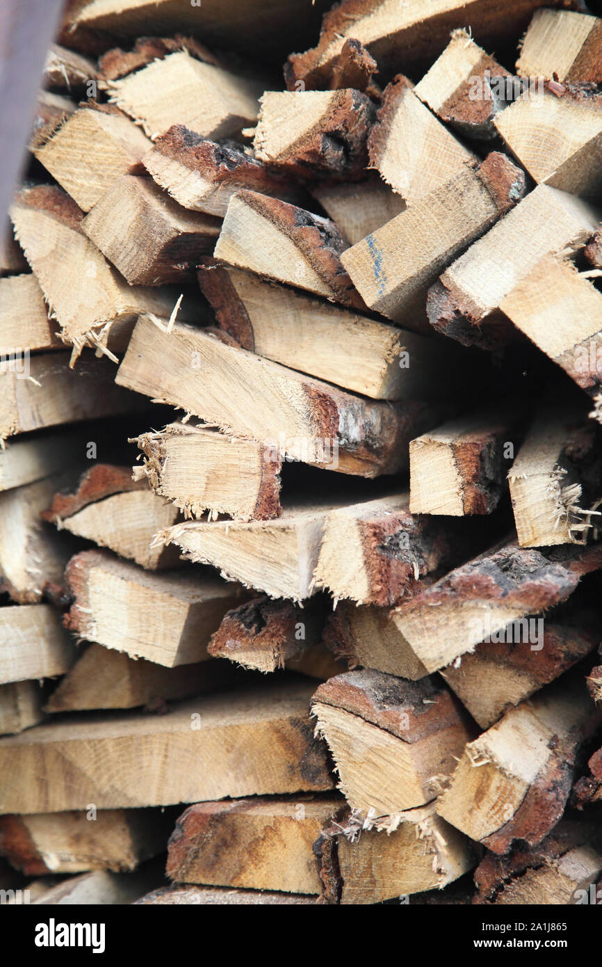 The photo is a wooden background. Cut the birch Stock Photo - Alamy
