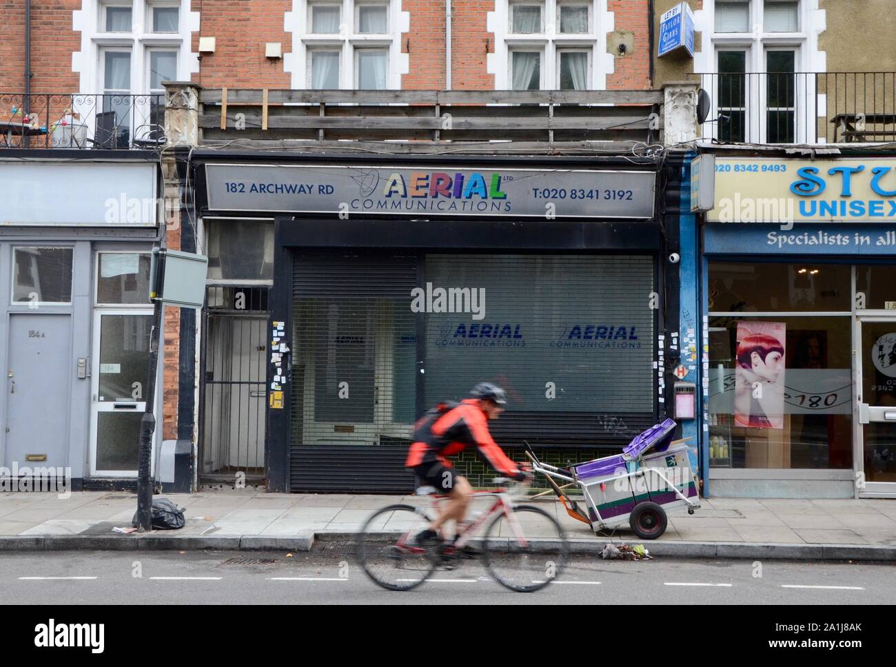 empty and closed down businesses and shops in north london england UK ...