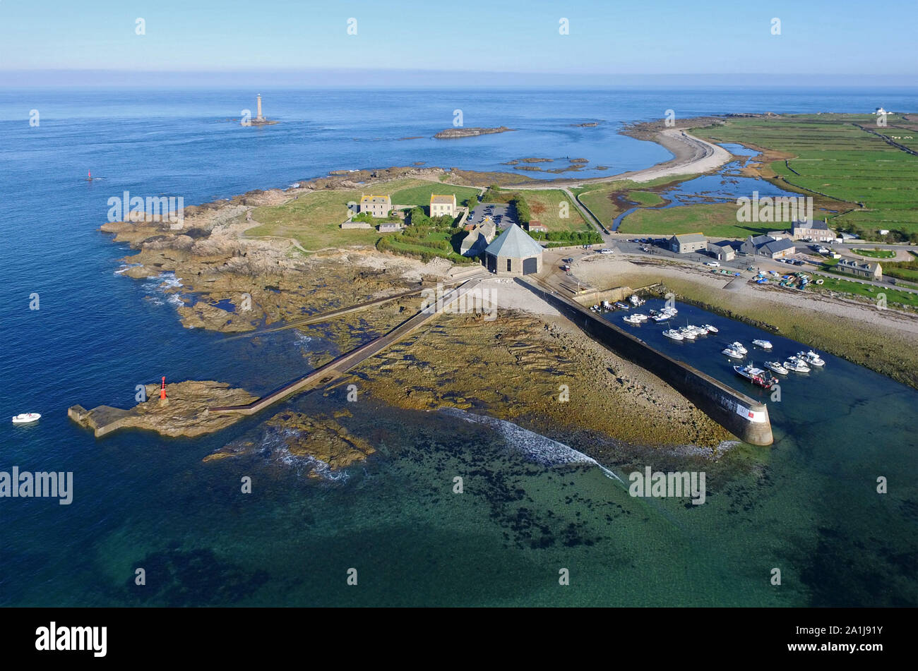 Cotentin Peninsula (Normandy, north-western France): aerial view of the ...