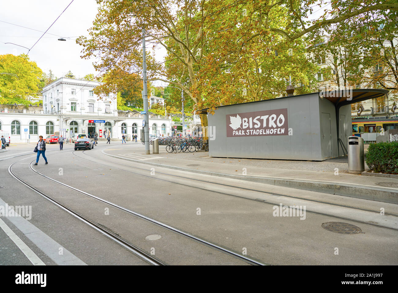 ZURICH, SWITZERLAND - CIRCA OCTOBER, 2018: Zurich urban landscape in ...