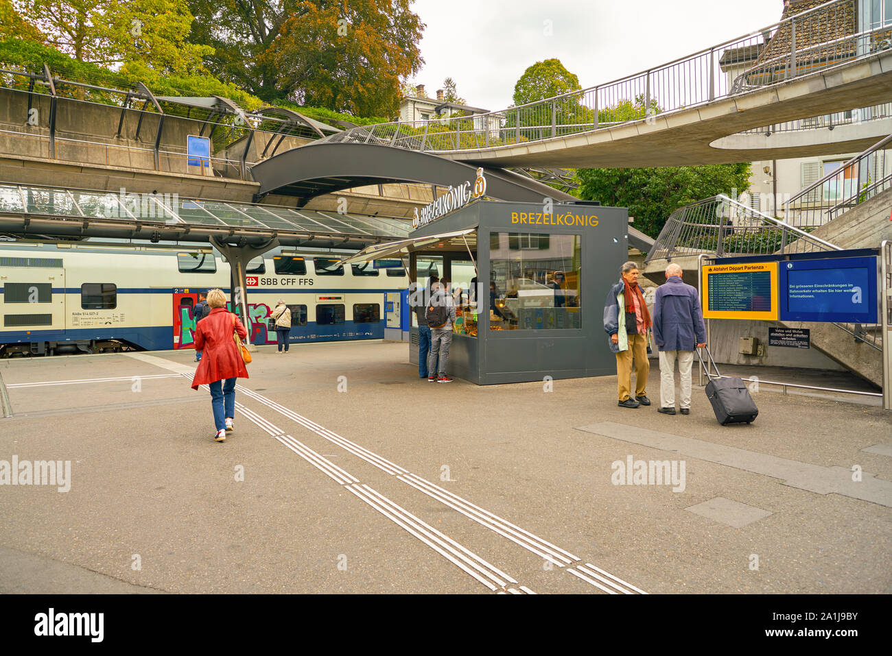ZURICH, SWITZERLAND - CIRCA OCTOBER, 2018: Zurich urban landscape in ...