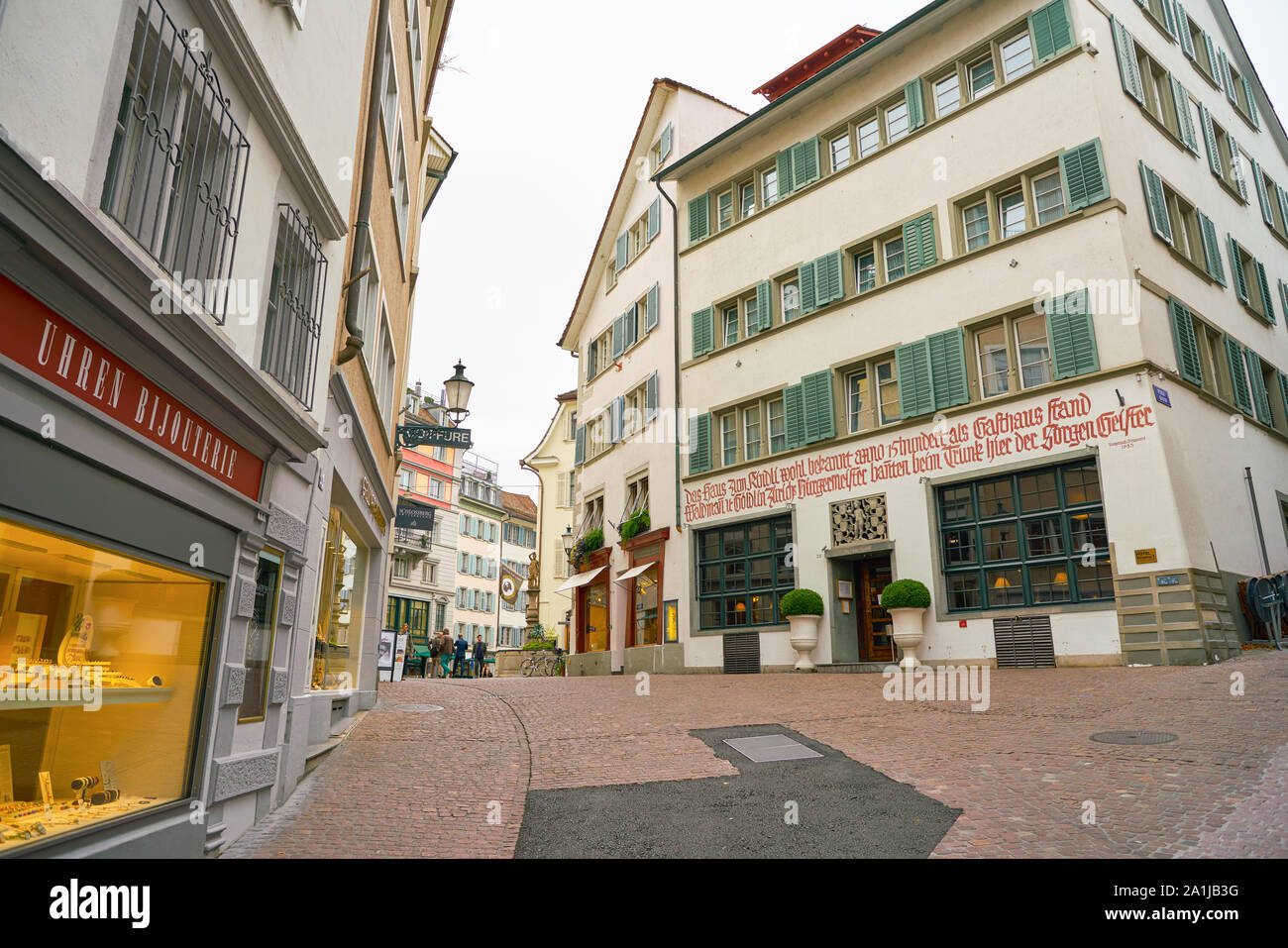ZURICH, SWITZERLAND - CIRCA OCTOBER, 2018: Zurich urban landscape in ...