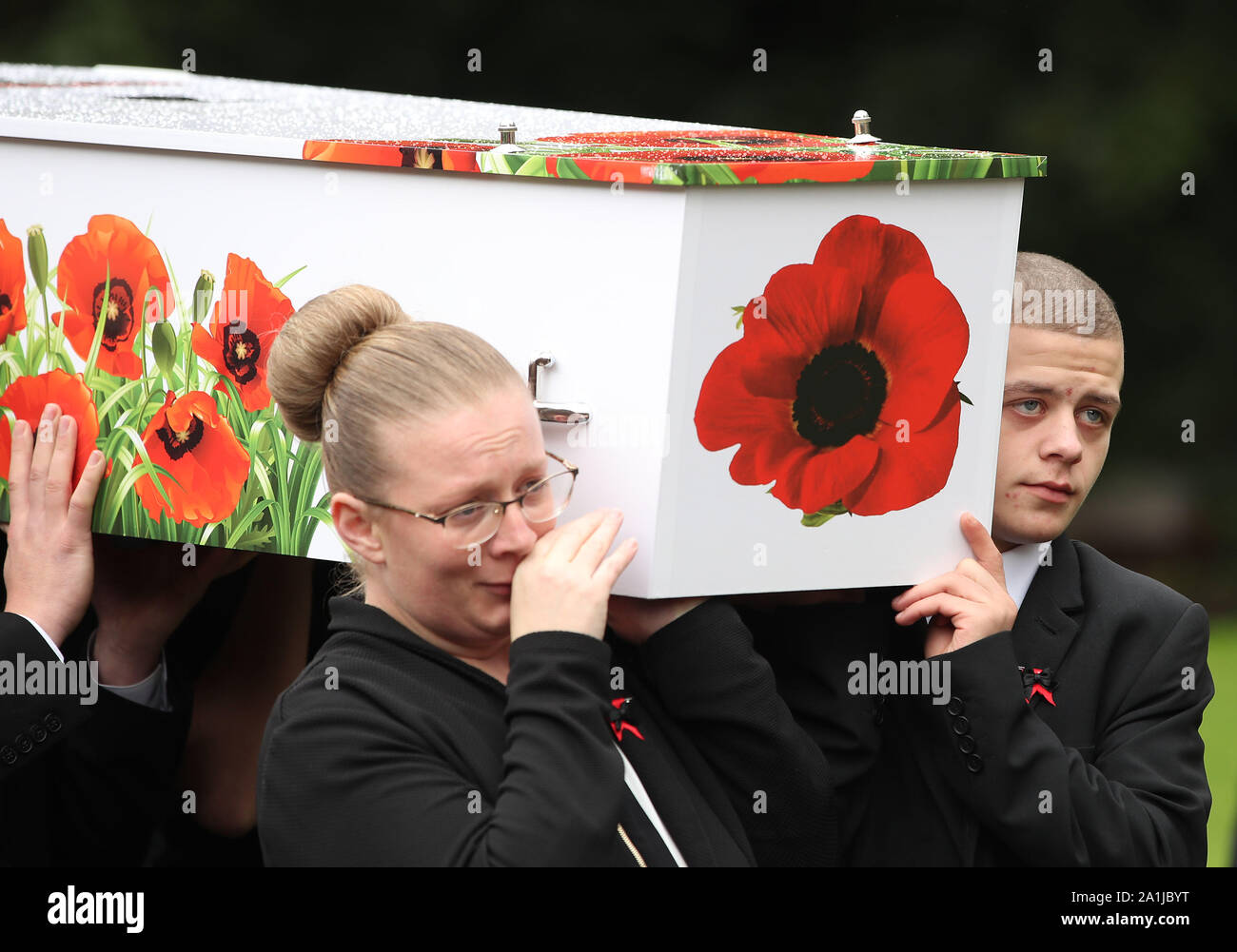 The coffin of Michelle Pearson is carried into St Paul's Church ...
