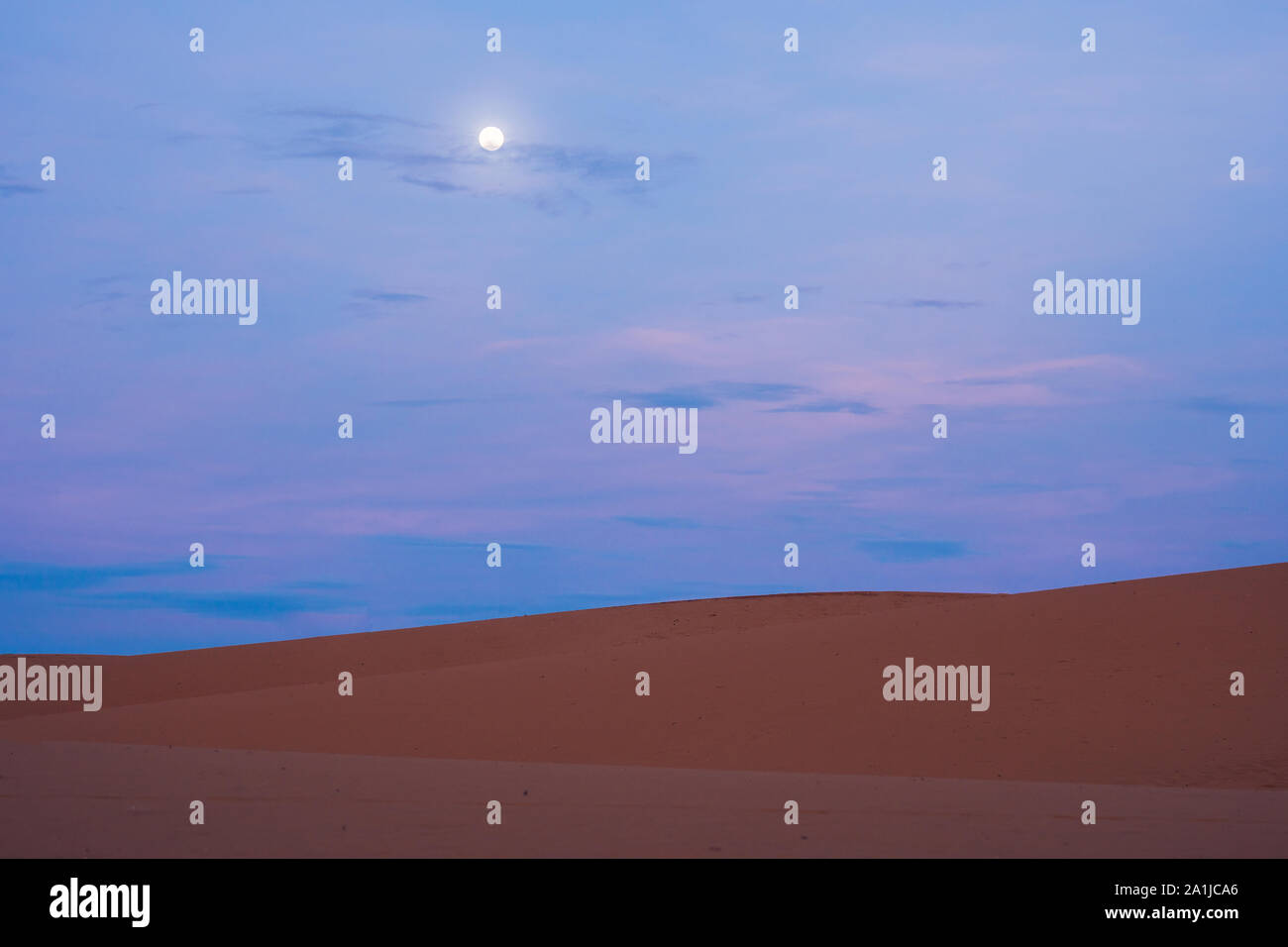 The Red Desert in Vietnam at dawn. Looks like cold desert on Mars Stock ...