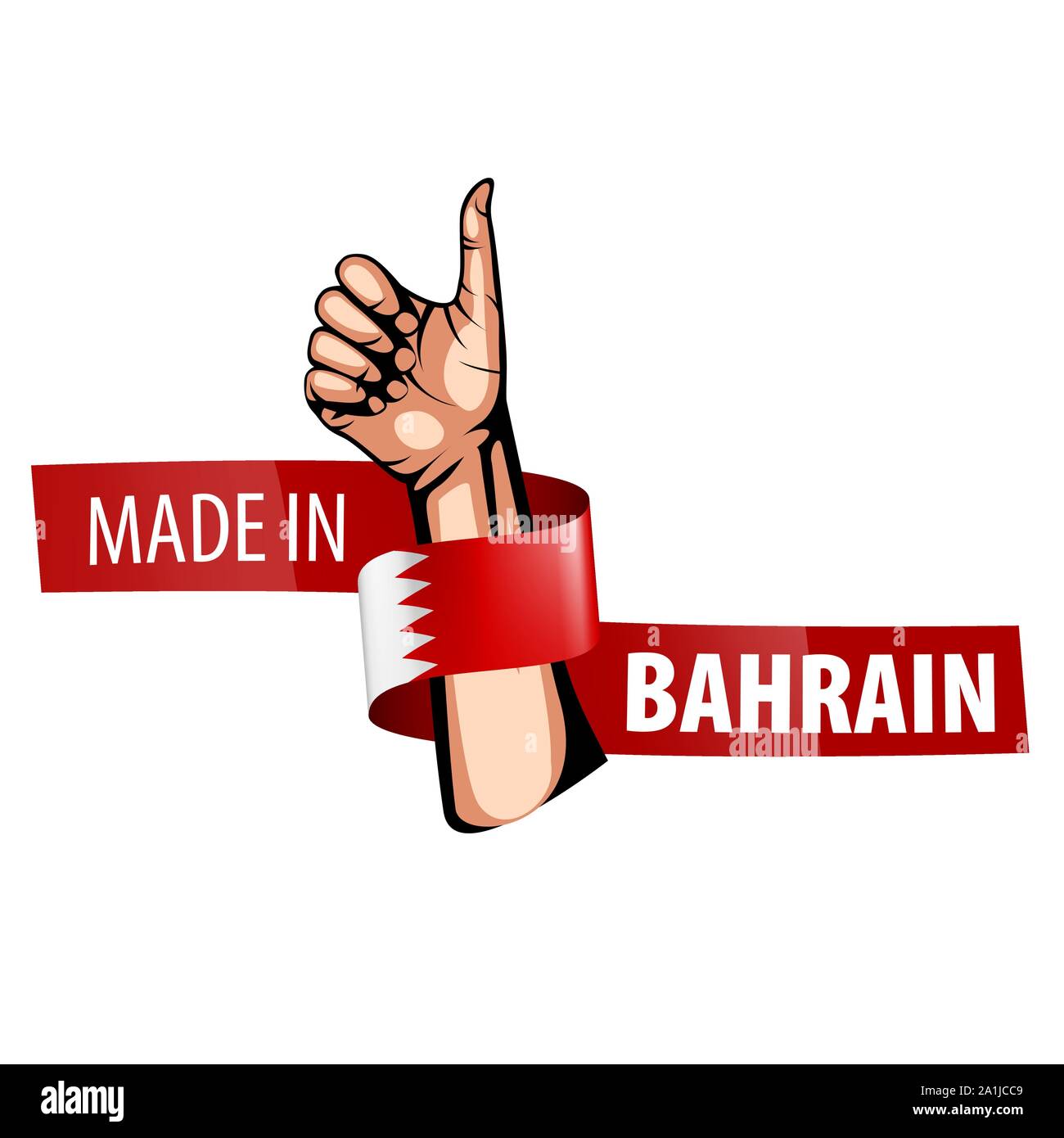 Bahrain flag, vector illustration on a white background Stock Vector ...
