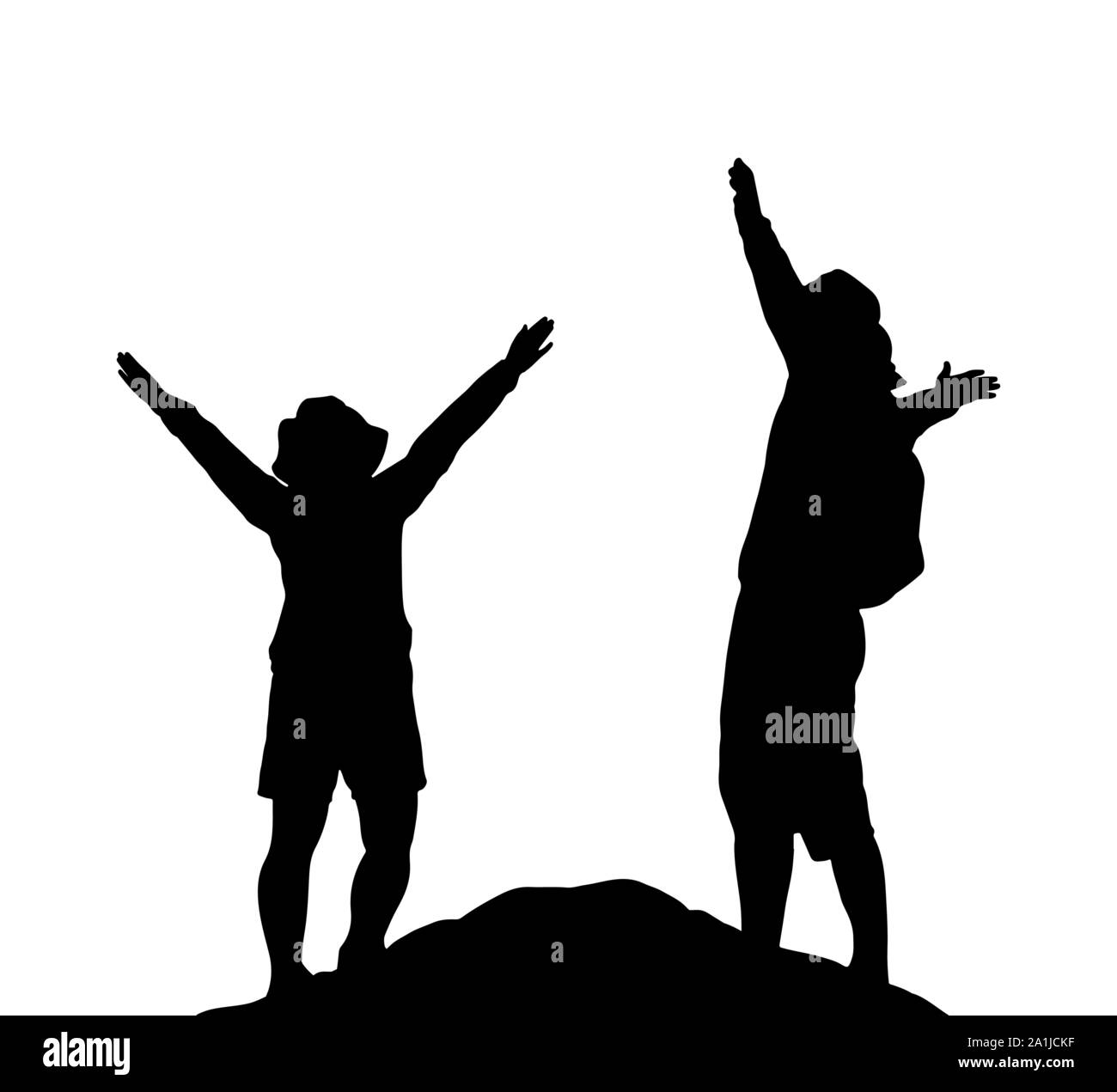 Happy couple on hiking Stock Vector Images - Alamy