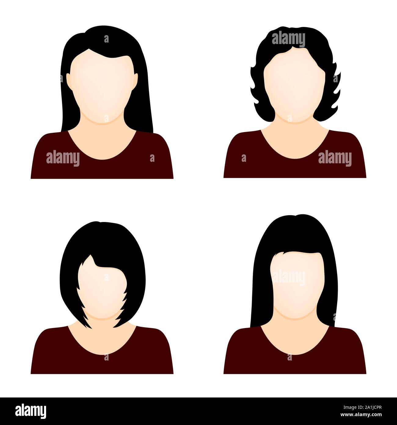 Female portrait vector vectors Stock Vector Images - Alamy