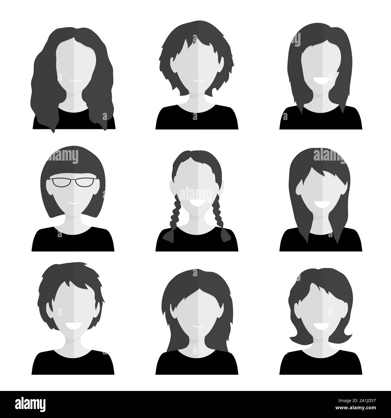 Women face vector vectors hi-res stock photography and images - Alamy