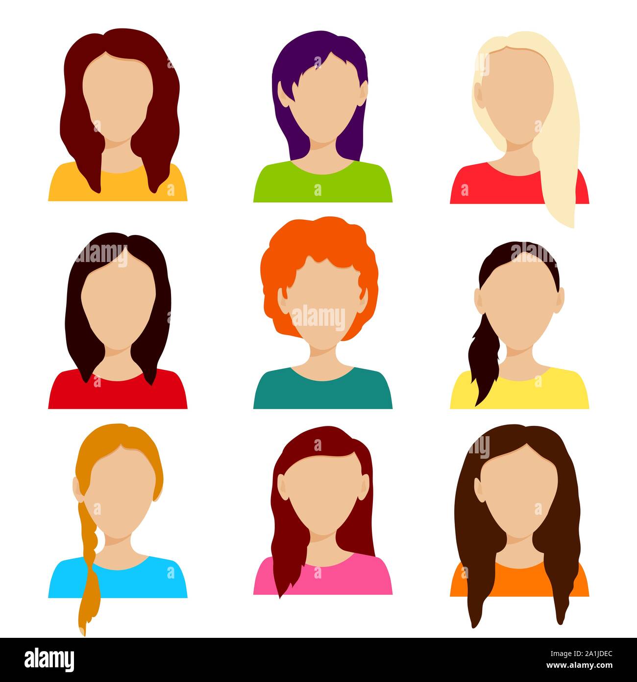 Vector avatar female character Cut Out Stock Images & Pictures - Alamy