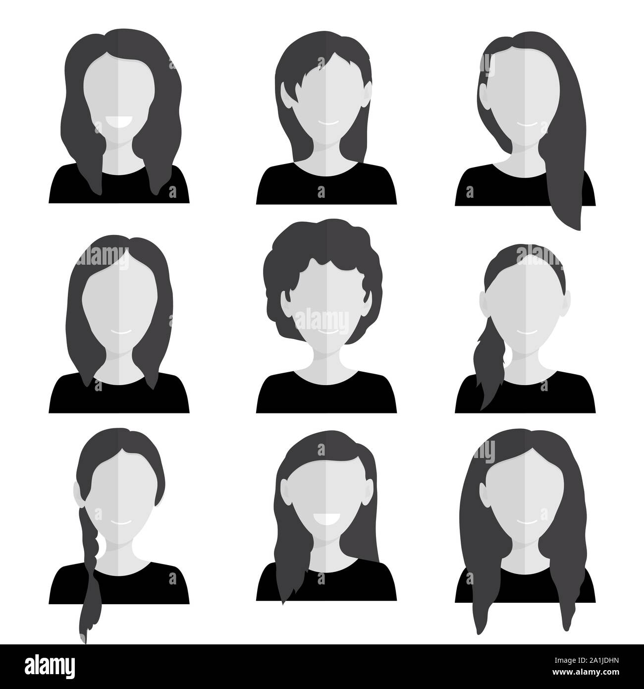 Women face vector vectors hi-res stock photography and images - Alamy
