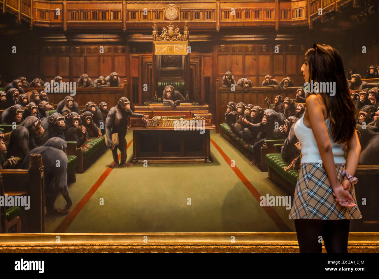 Banksy devolved parliament hi-res stock photography and images - Alamy