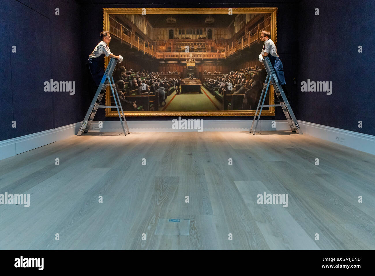 Banksy devolved parliament hi-res stock photography and images - Alamy