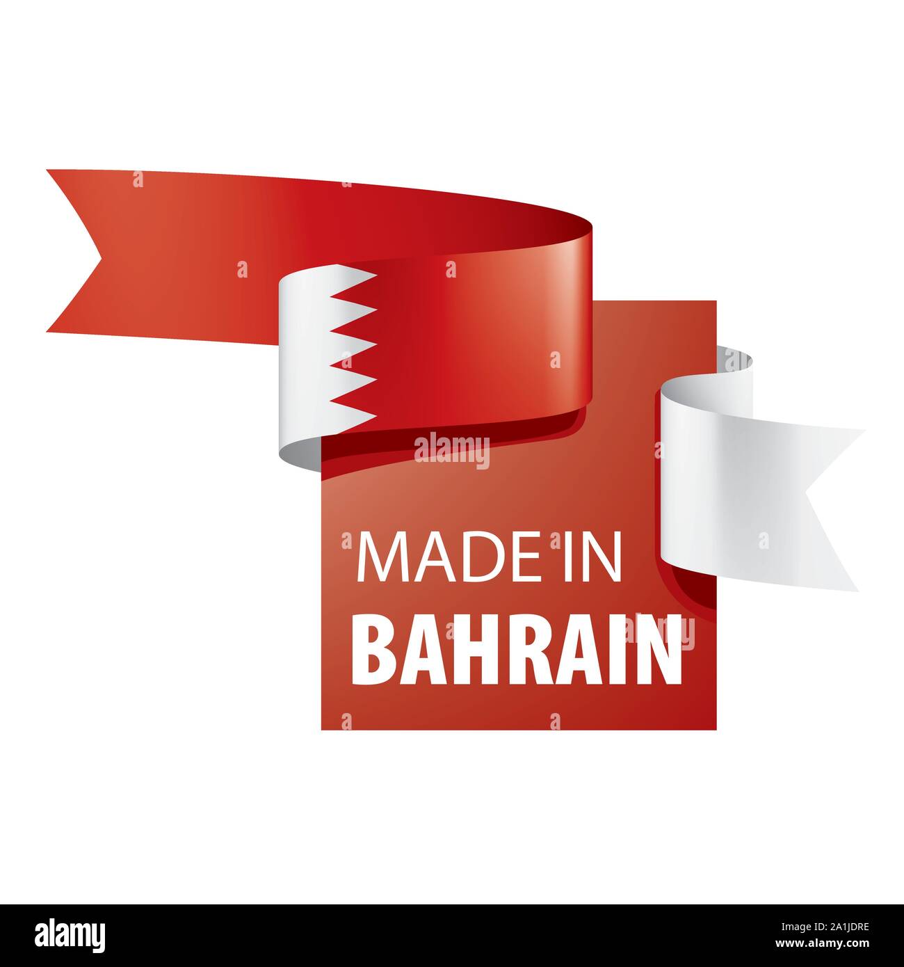 Bahrain flag, vector illustration on a white background Stock Vector ...