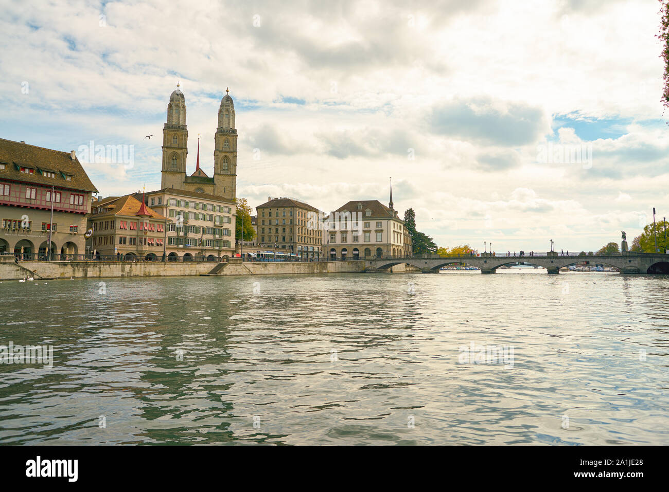 ZURICH, SWITZERLAND - CIRCA OCTOBER, 2018: Zurich urban landscape in ...