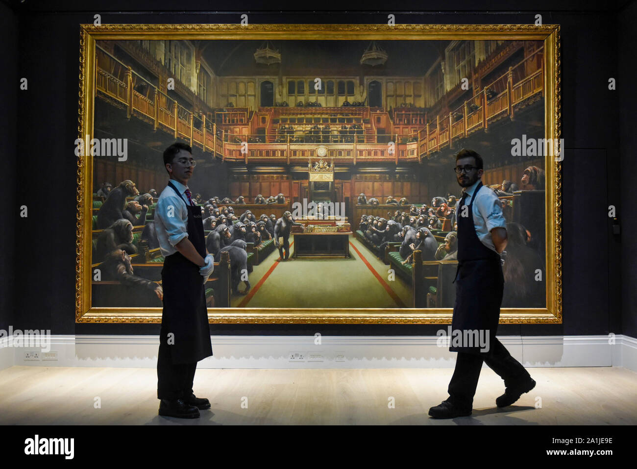 Banksy devolved parliament hi-res stock photography and images - Alamy