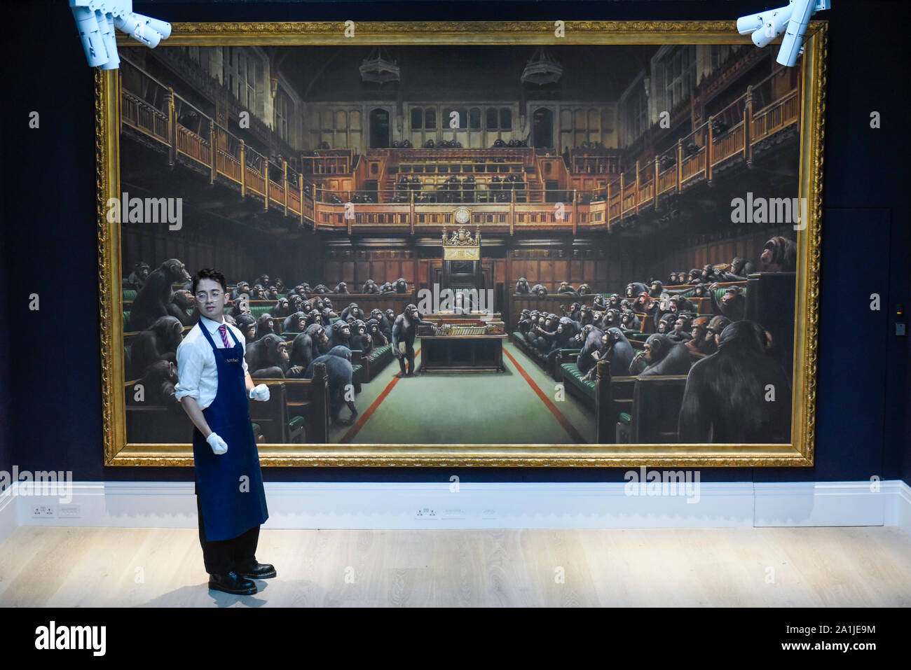 Banksy devolved parliament hi-res stock photography and images - Alamy