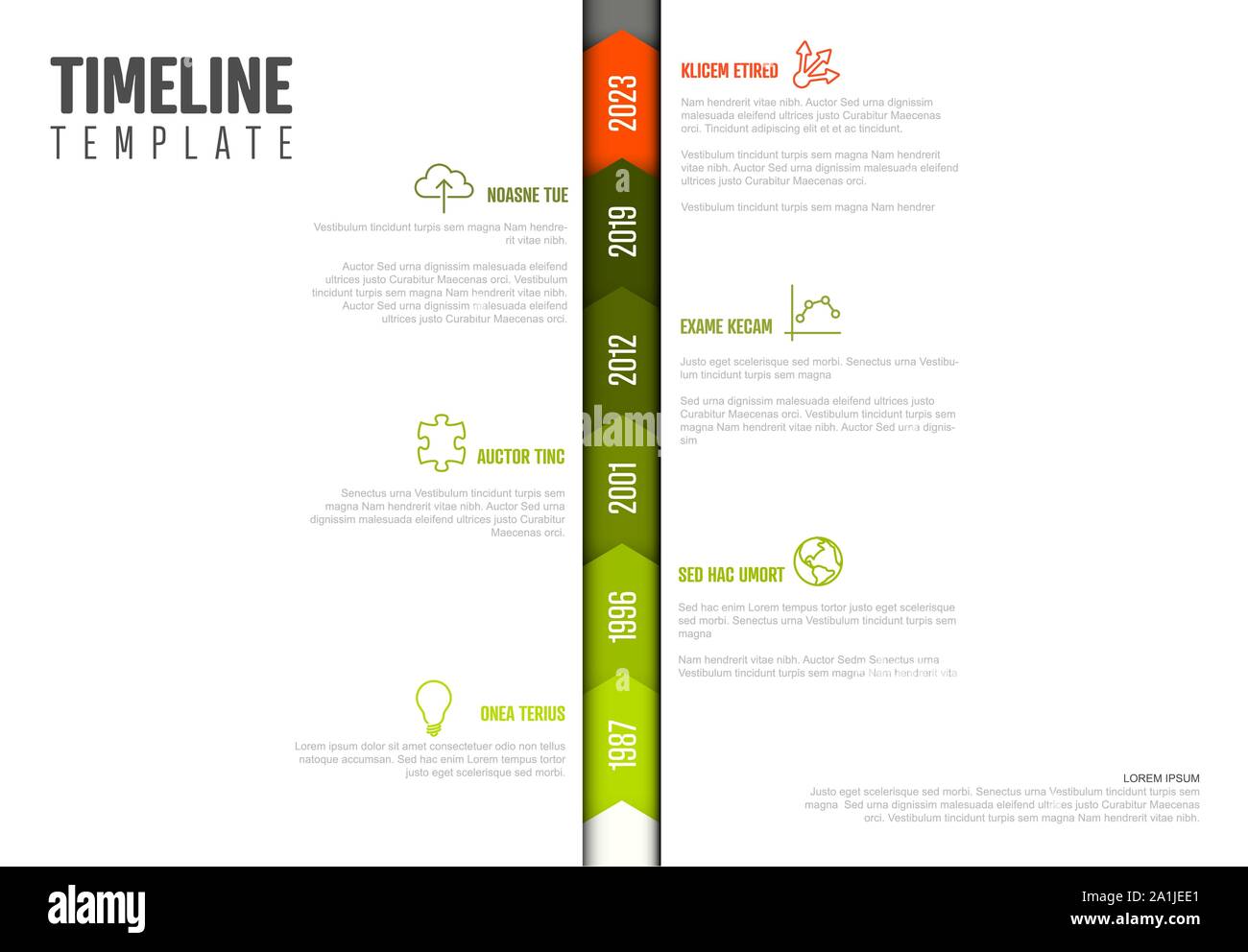 Vector Infographic Company Milestones Timeline Vertical Template ...