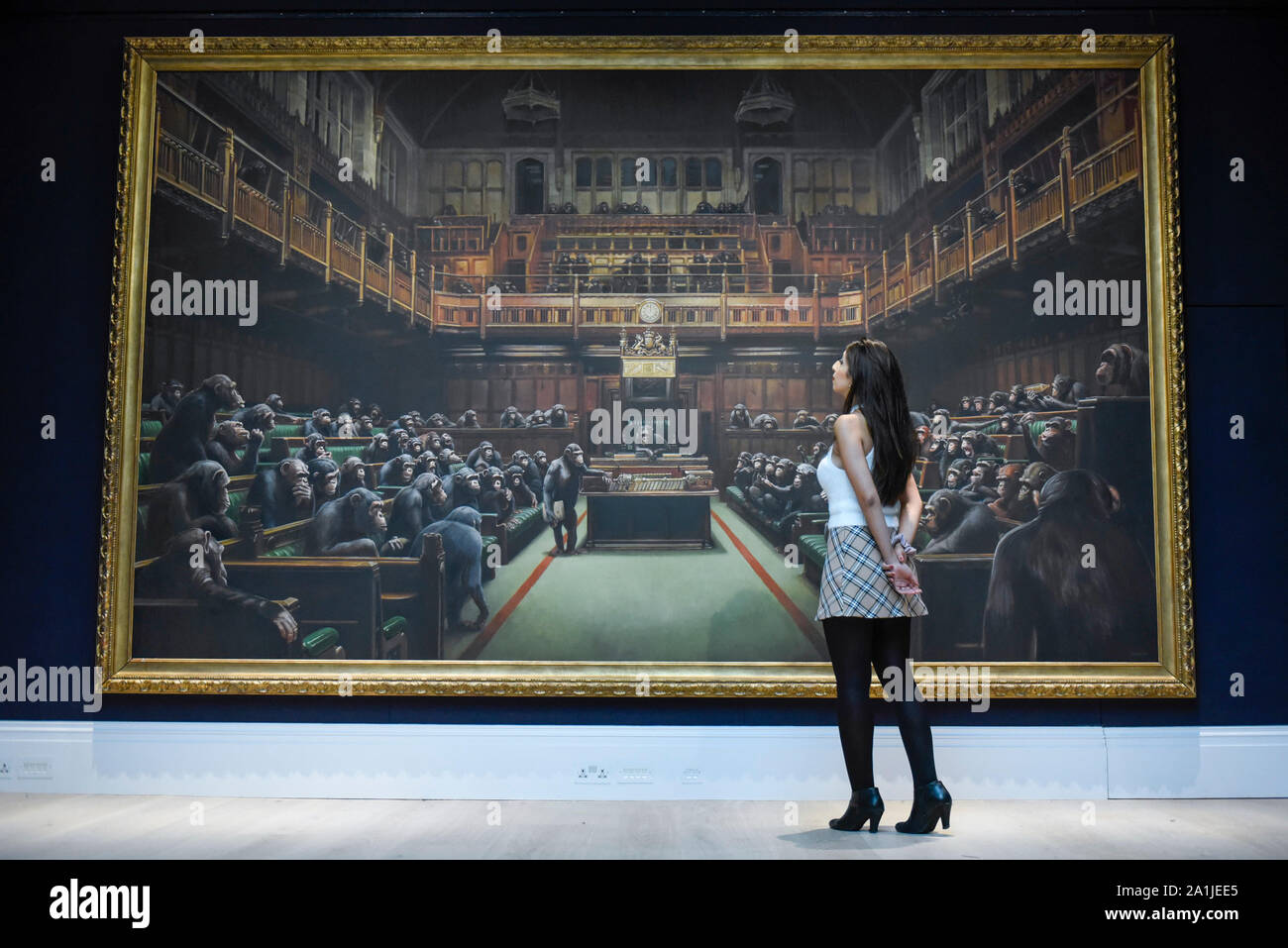 Banksy devolved parliament hi-res stock photography and images - Alamy