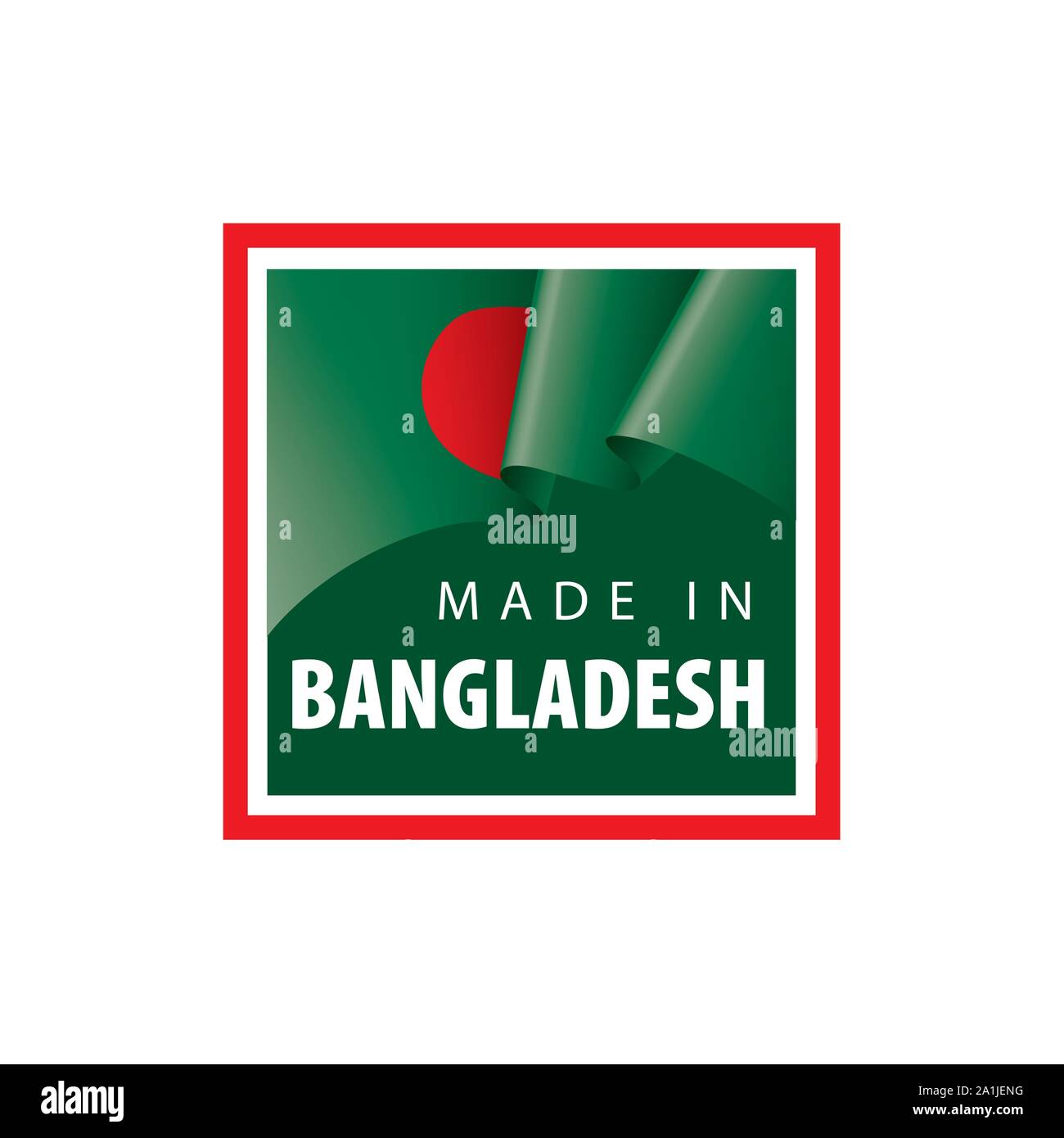 Bangladesh flag, vector illustration on a white background Stock Vector ...