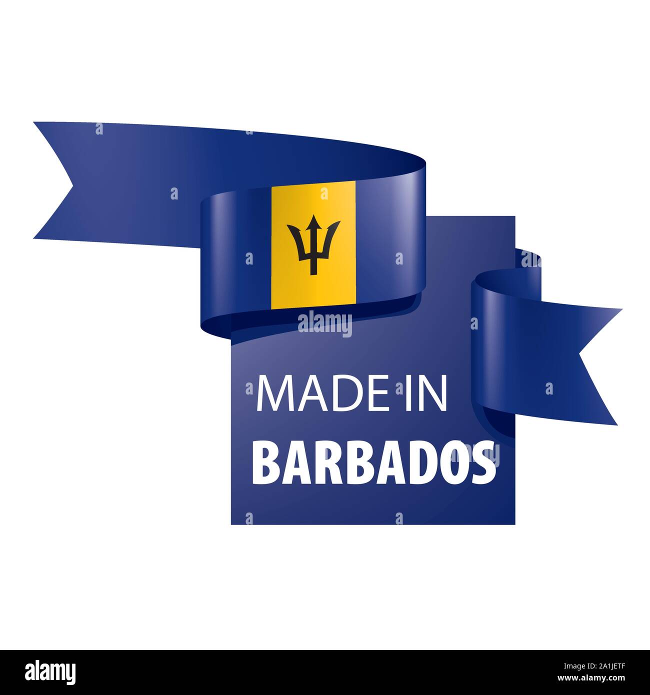 Barbados flag, vector illustration on a white background Stock Vector ...