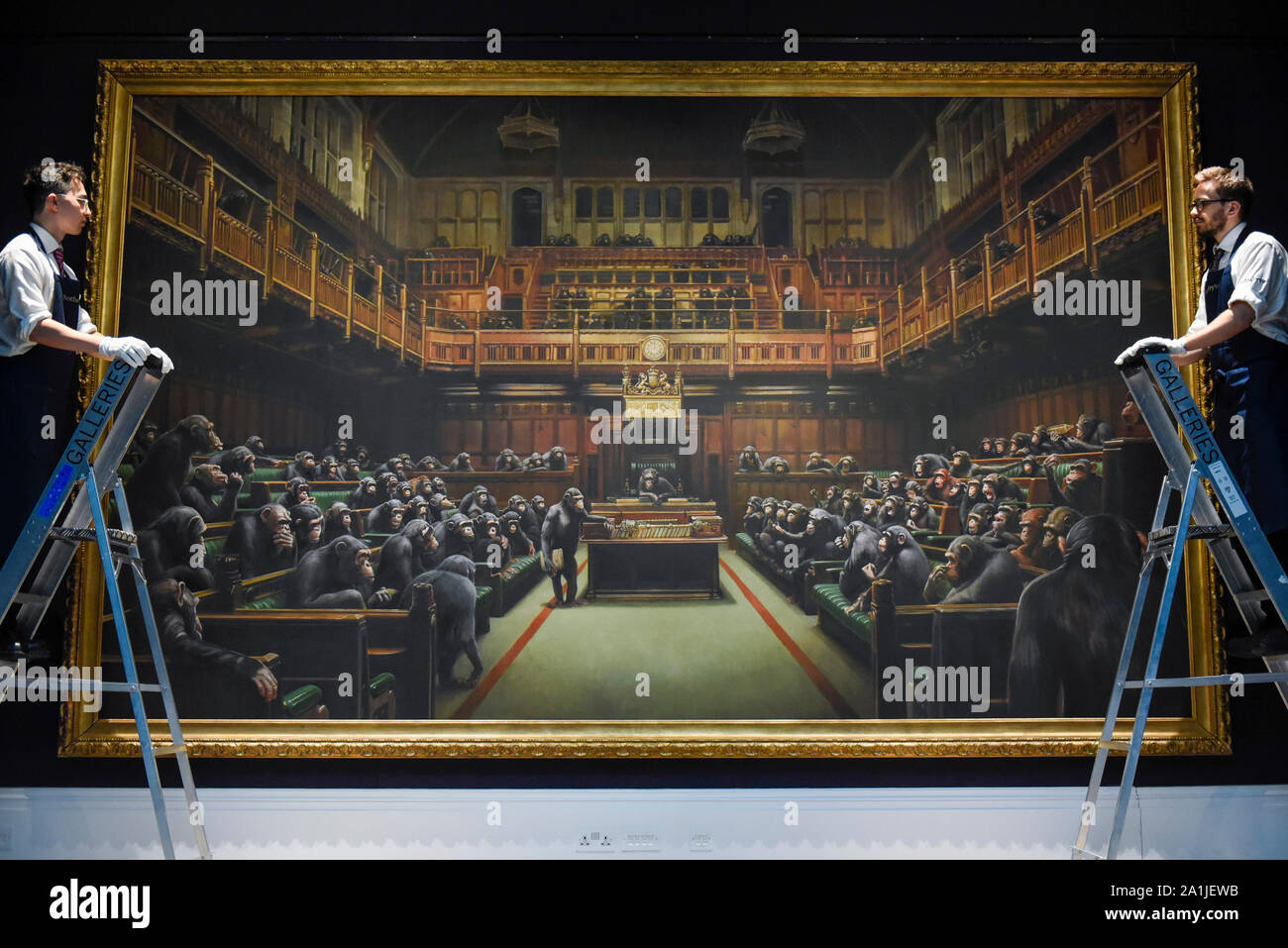 Banksy devolved parliament hi-res stock photography and images - Alamy