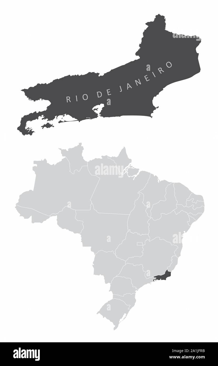 Map of rio de janeiro Cut Out Stock Images & Pictures - Alamy