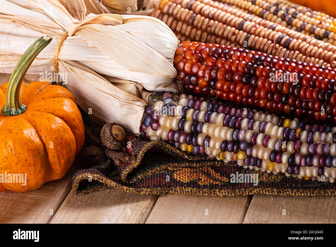 Pumpkin indian corn hi-res stock photography and images - Alamy