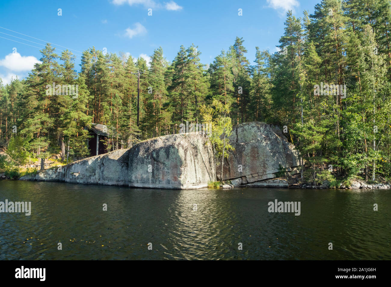 The Verla rock painting in Valkeala, Finland Stock Photo - Alamy