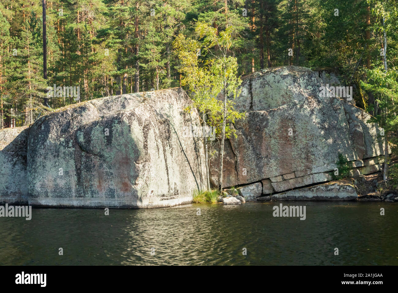 The Verla rock painting in Valkeala, Finland Stock Photo - Alamy