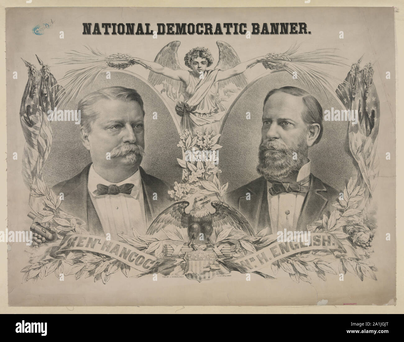 National democratic banner Stock Photo - Alamy