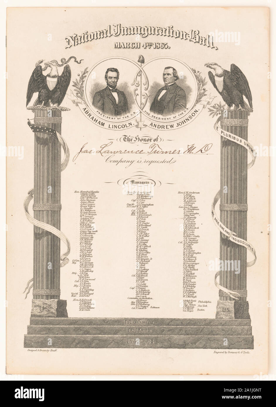 Lincoln inauguration 1865 hi-res stock photography and images - Alamy