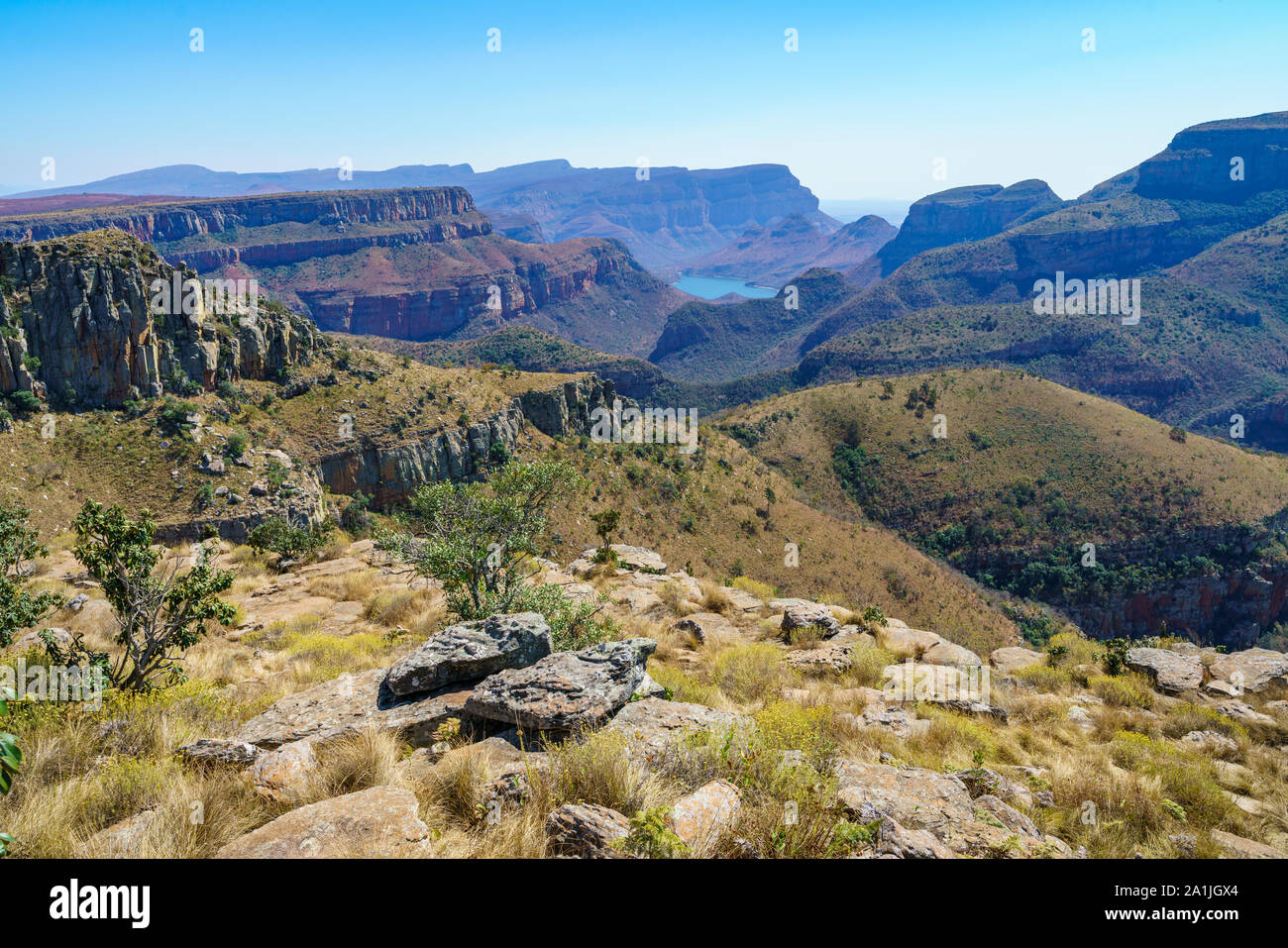 beautiful blyde river canyon from lowveld view in south africa Stock ...