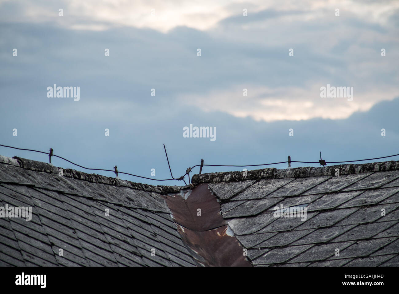 Lightning rod on old house hi-res stock photography and images - Alamy