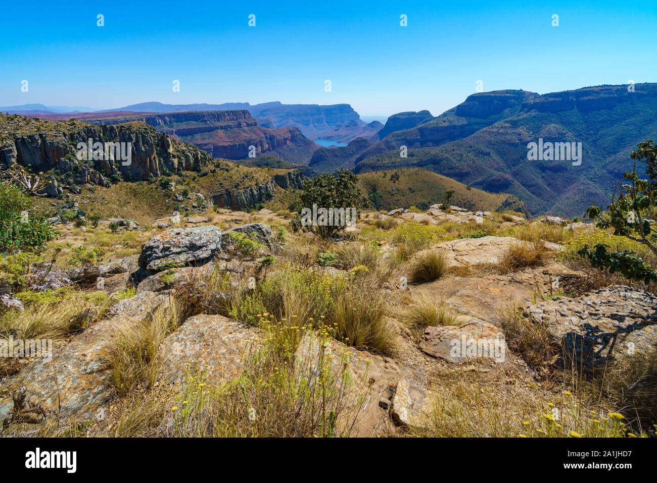 beautiful blyde river canyon from lowveld view in south africa Stock ...