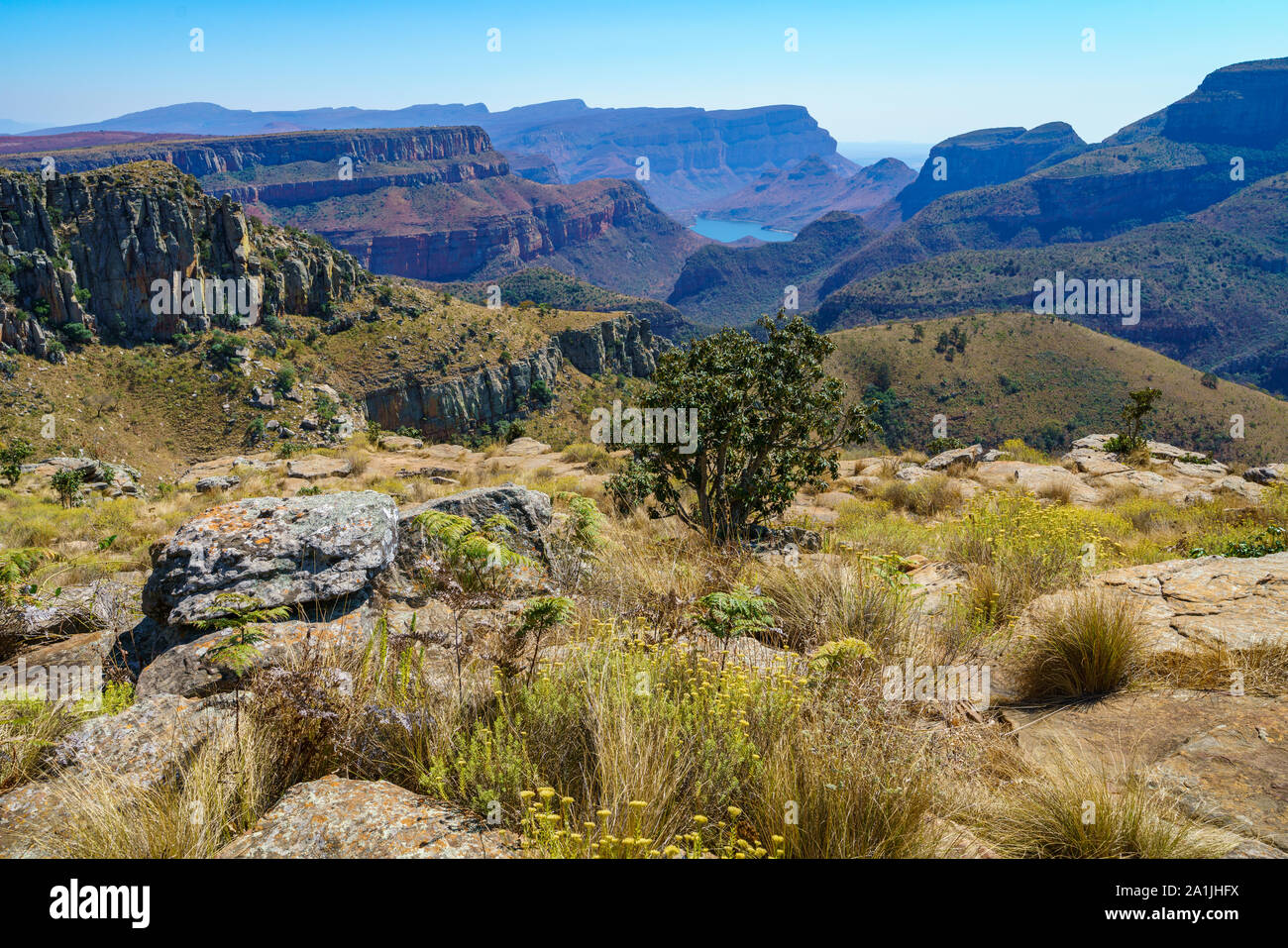 beautiful blyde river canyon from lowveld view in south africa Stock ...