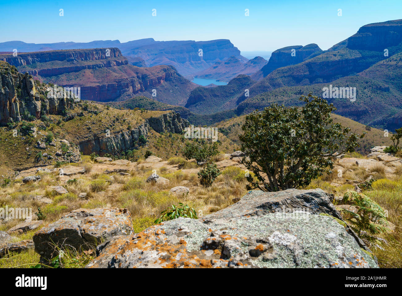 beautiful blyde river canyon from lowveld view in south africa Stock ...