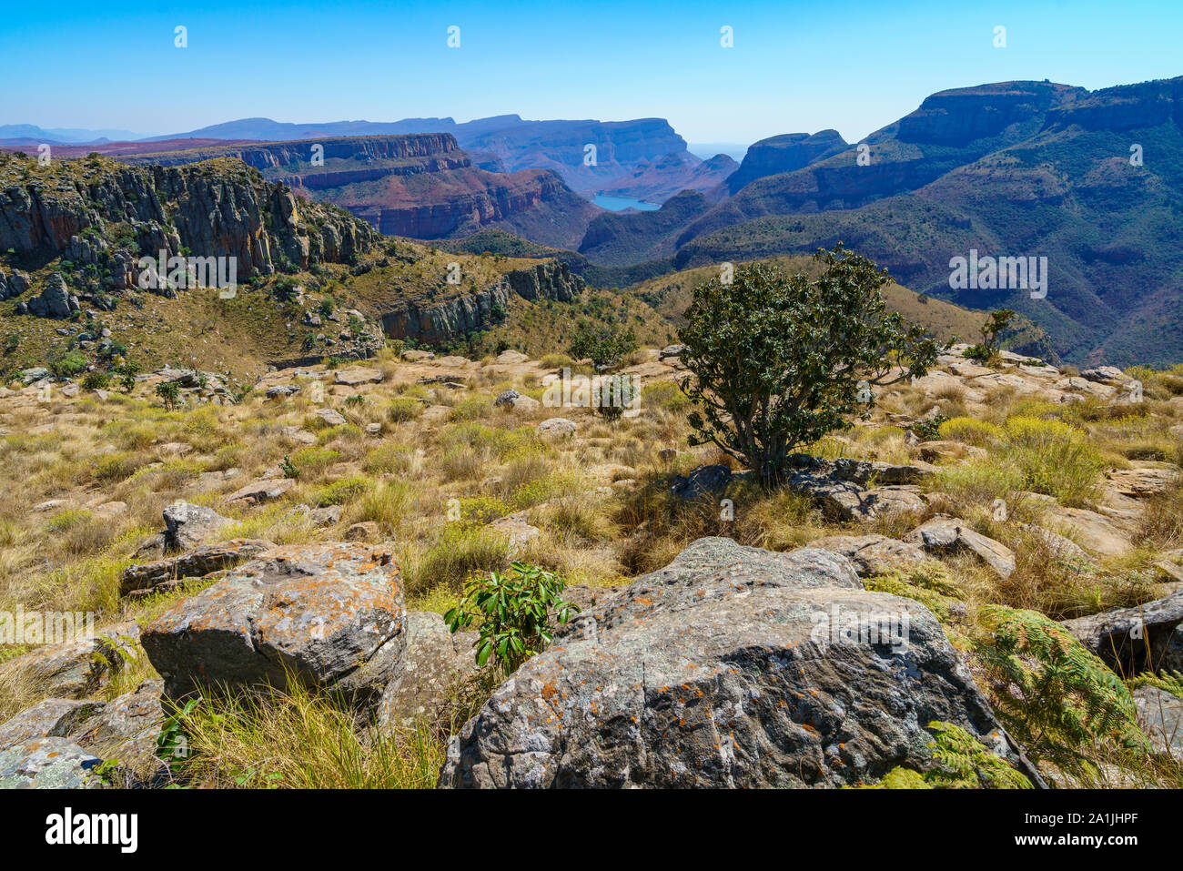 beautiful blyde river canyon from lowveld view in south africa Stock ...
