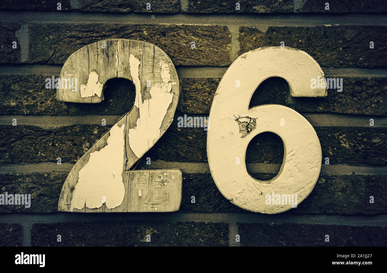 Number twenty six on the wall of a house hi-res stock photography and ...