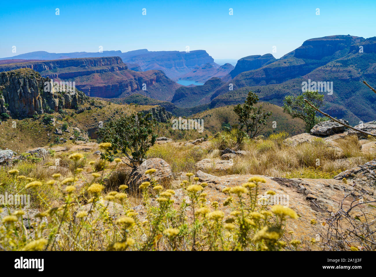 beautiful blyde river canyon from lowveld view in south africa Stock ...