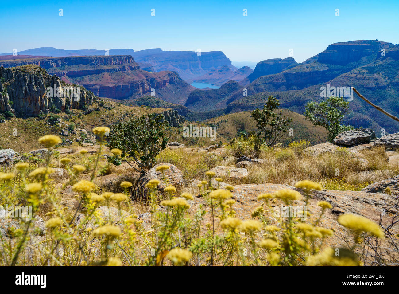 beautiful blyde river canyon from lowveld view in south africa Stock ...