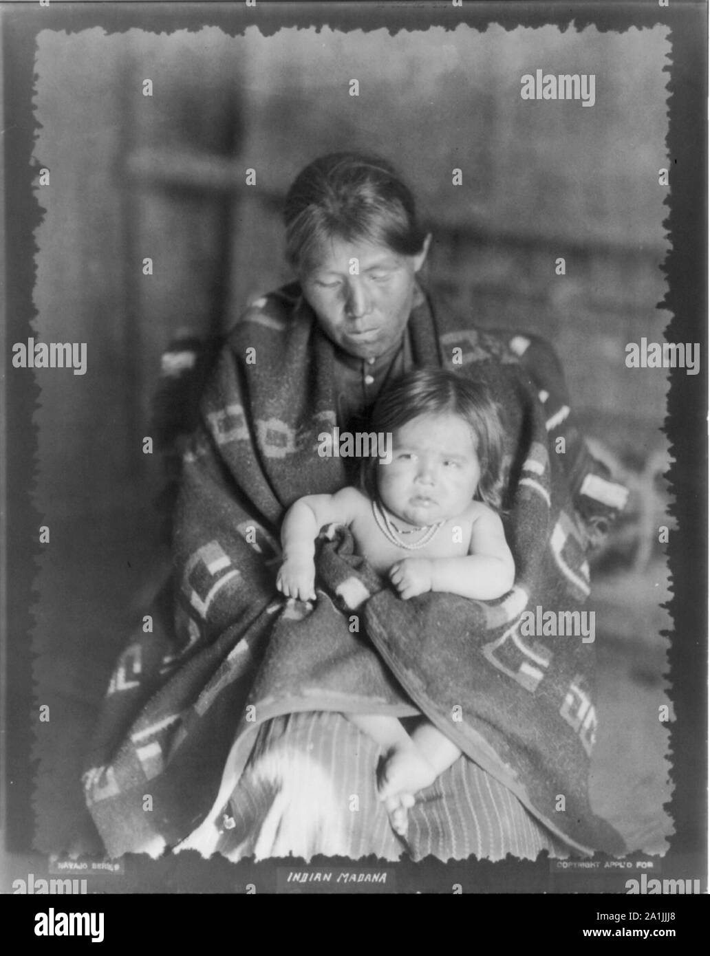 Navajo native american indians Black and White Stock Photos & Images ...