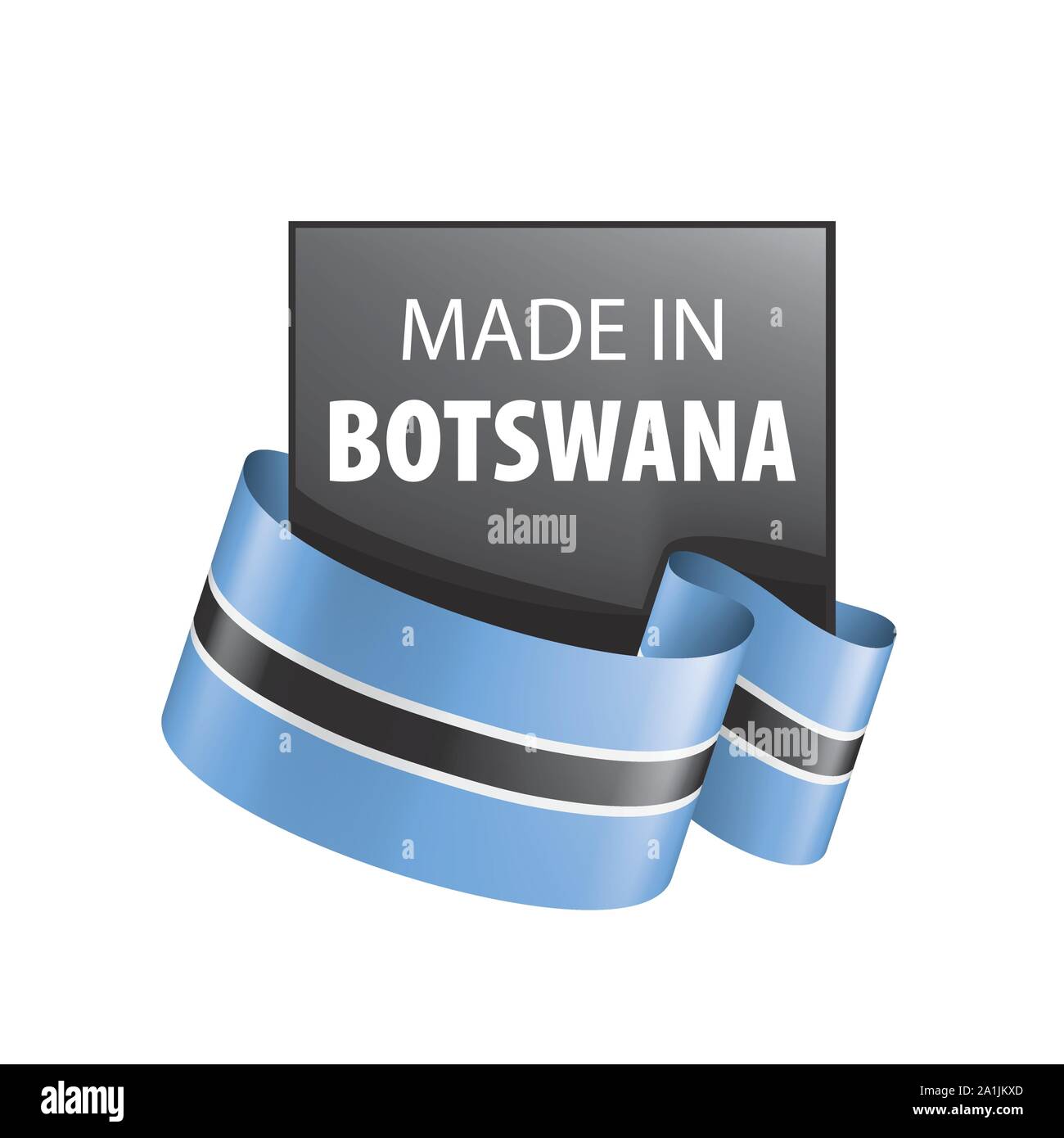 Botswana flag, vector illustration on a white background Stock Vector ...