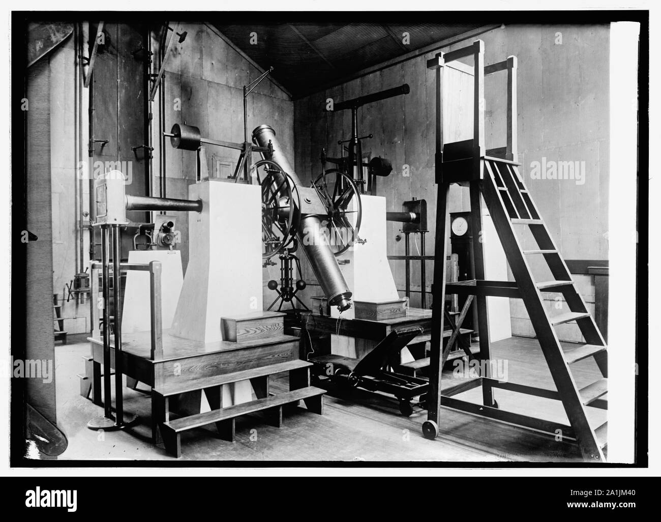 Naval observatory transit telescope which observes the Clock Stars ...
