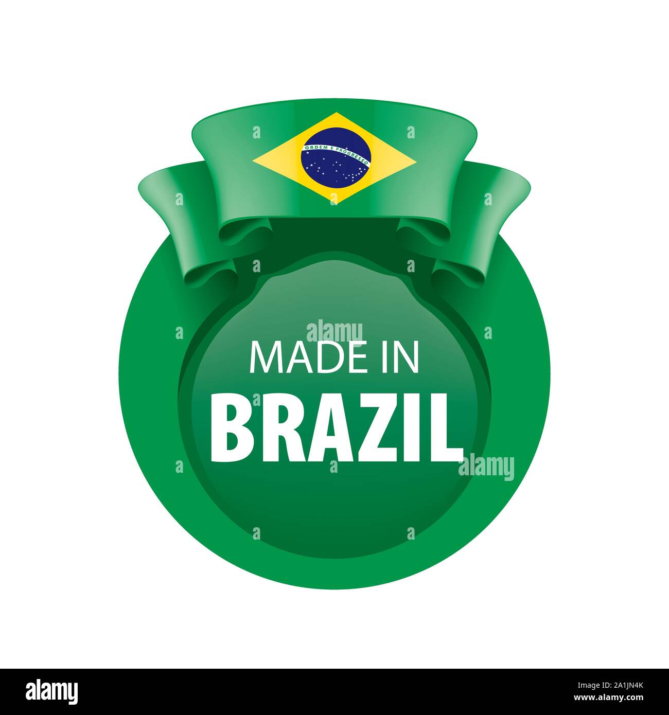 Brazil flag, vector illustration on a white background Stock Vector Image & Art - Alamy