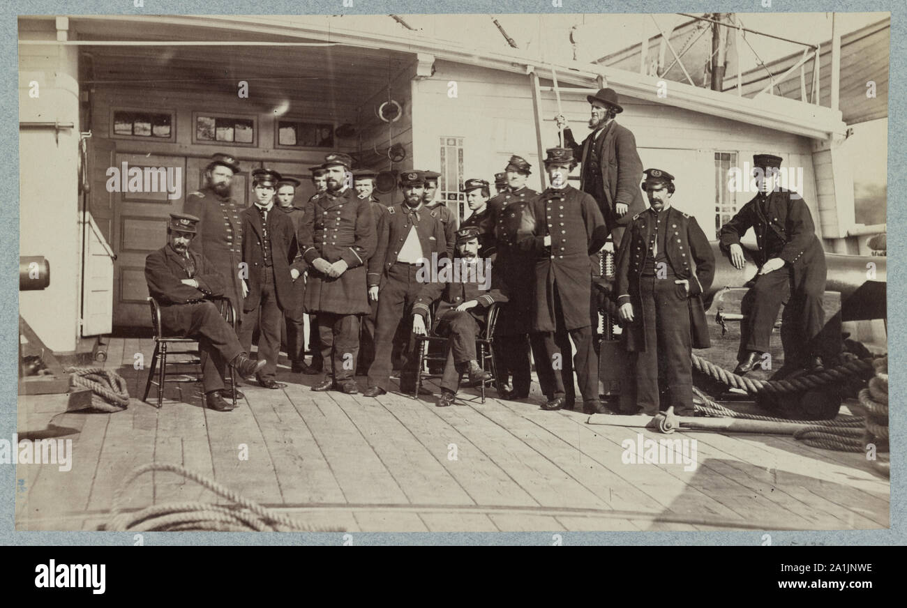 Navy crewmen on the deck of a ship Stock Photo - Alamy