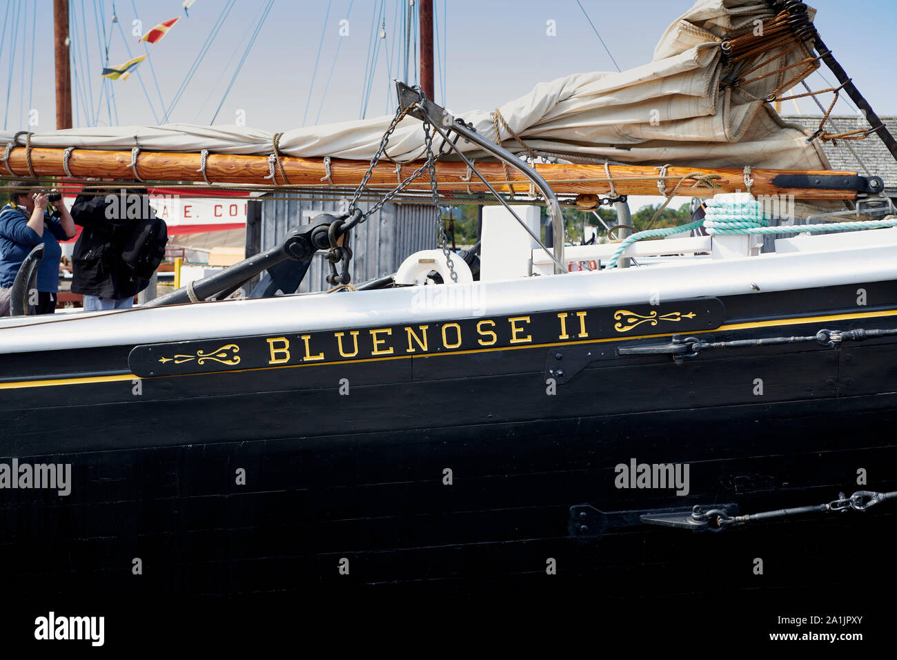 The Bluenose II schooner, Lunenburg, Harbour, Nova Scotia, Canada Stock ...