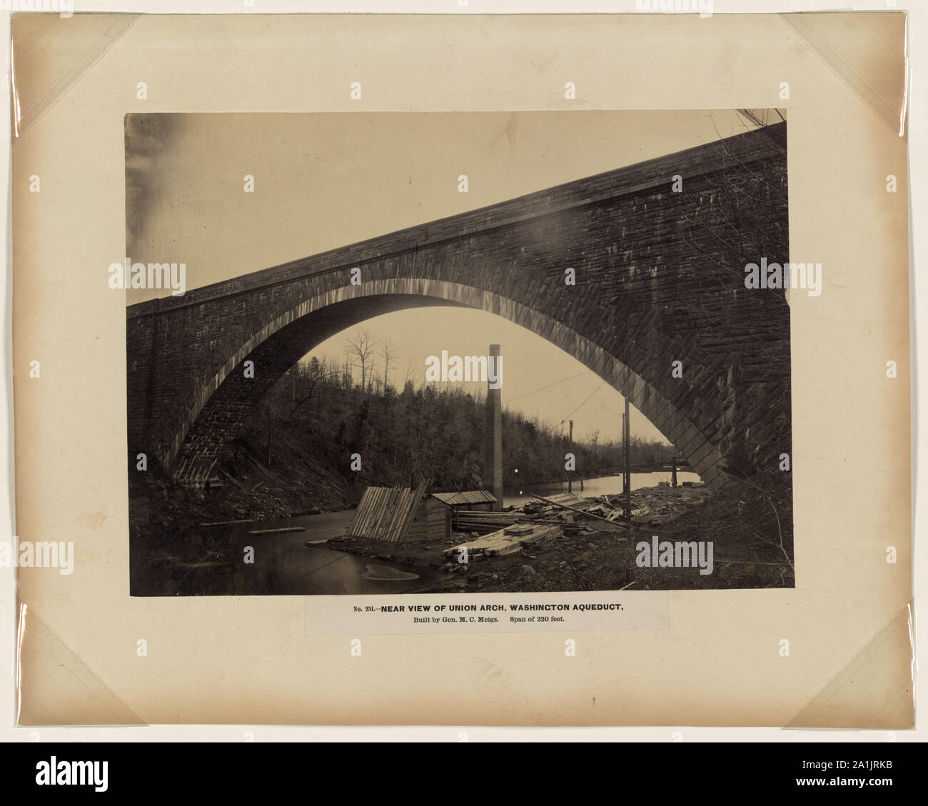 Near view of Union Arch, Washington aqueduct, built by Gen. M.C. Meigs ...