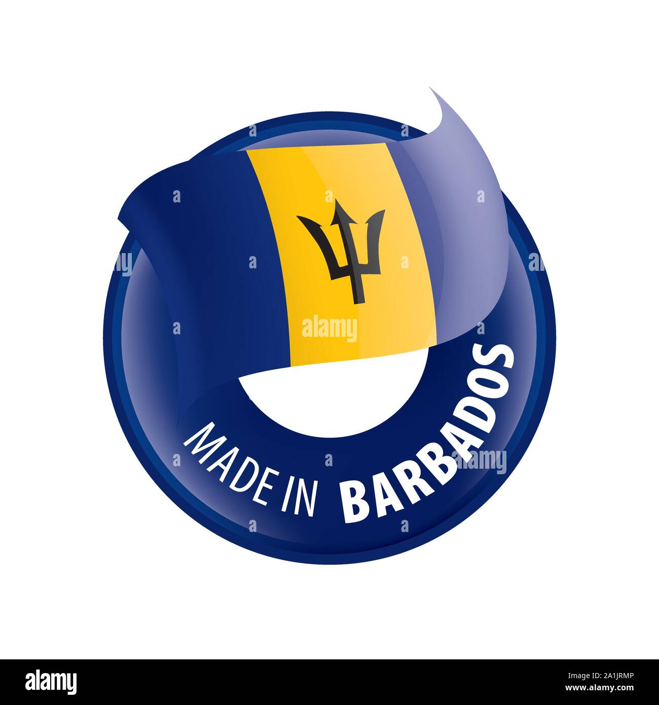 Barbados flag, vector illustration on a white background Stock Vector ...